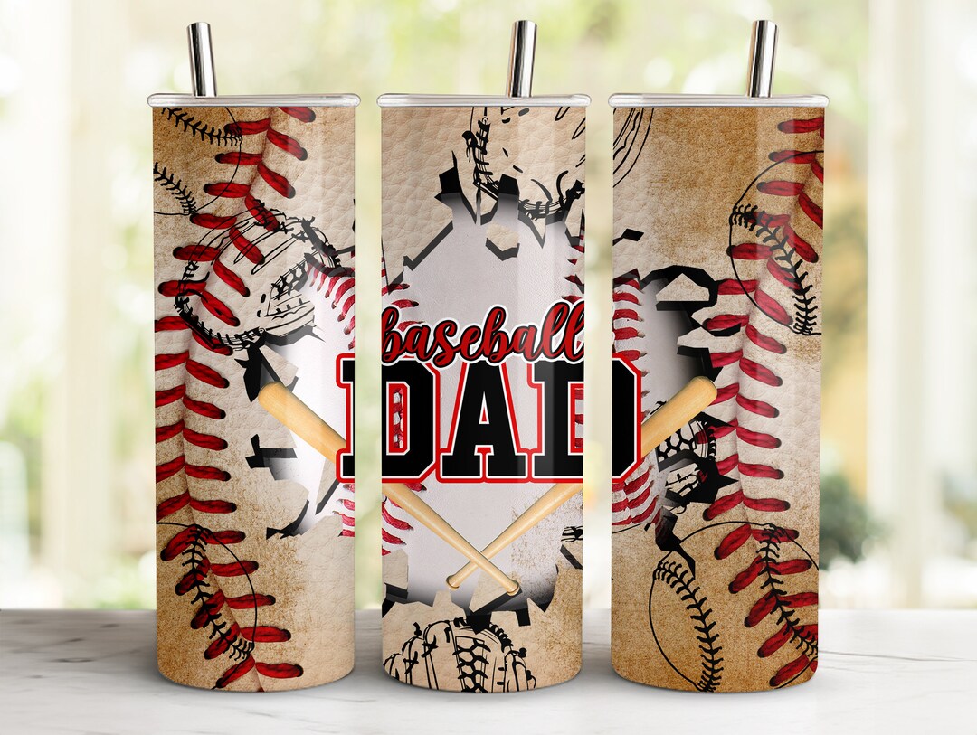 Baseball Dad 20oz Skinny Tumbler, Baseball Dad Sublimation, Baseball ...