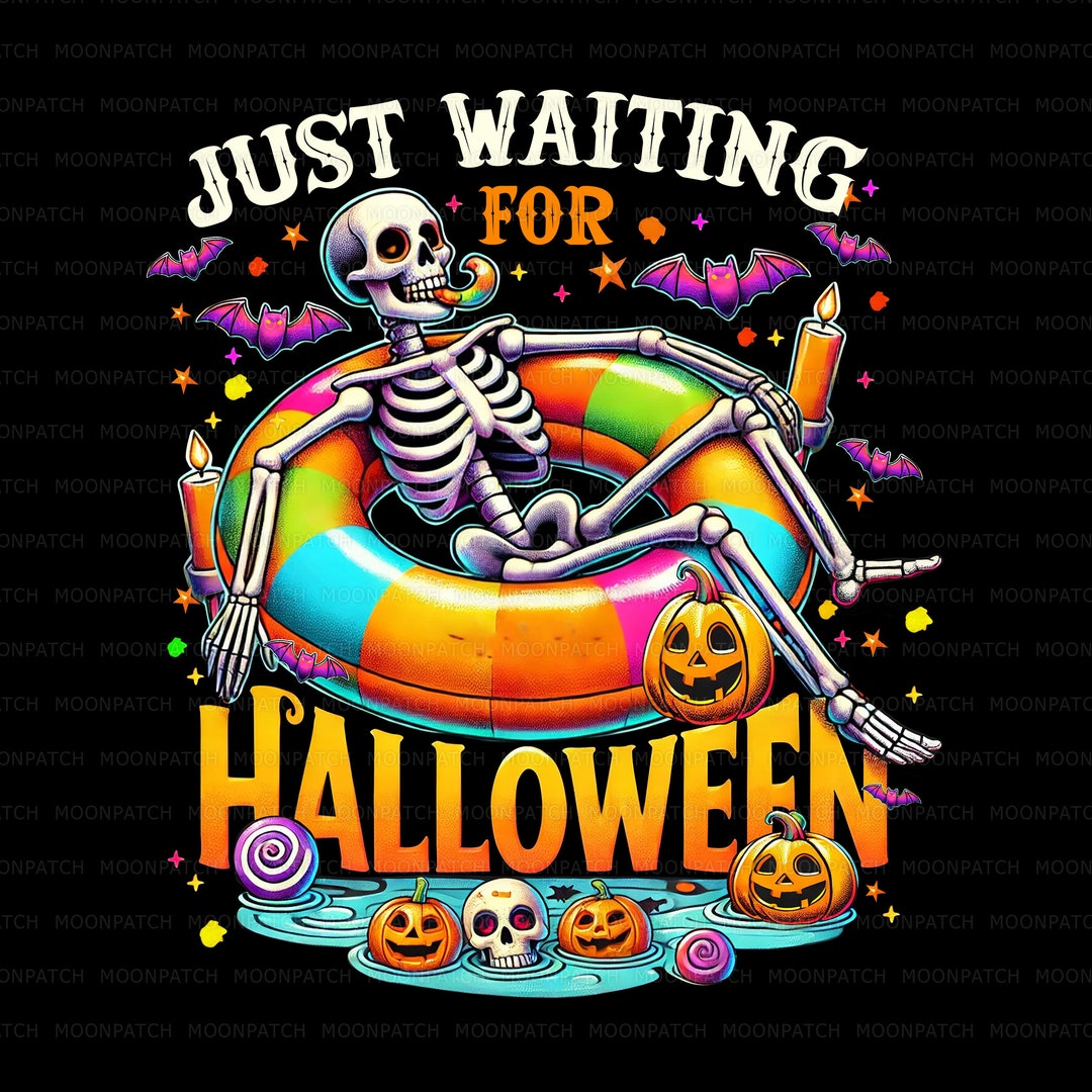 Just Waiting for Halloween PNG, Funny Halloween Png,halloween Pumpkin ...