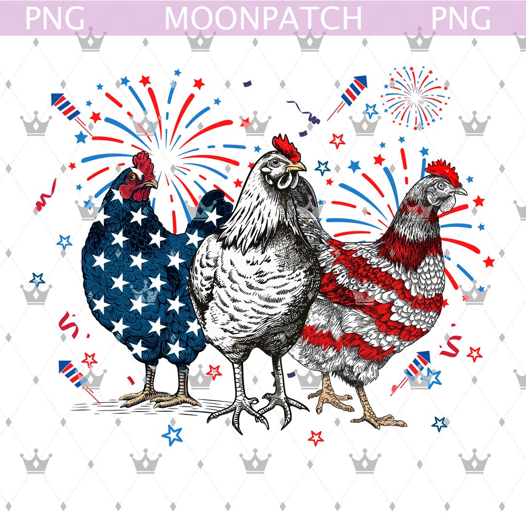 Patriotic America Chicken PNG, Independence Day, Patriotic, Retro ...