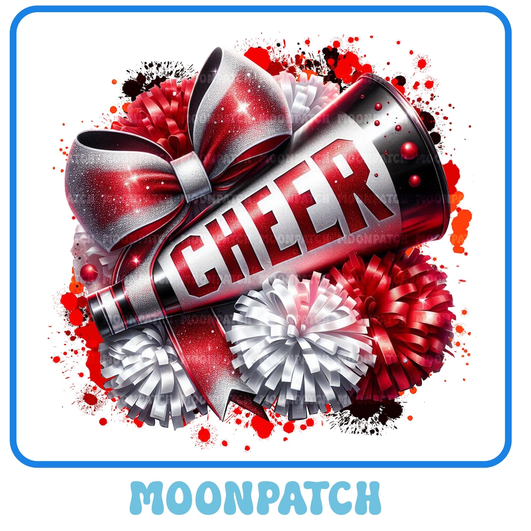 Cheer Red Watercolor Sublimation Digital Download PNG Cheerleading ...