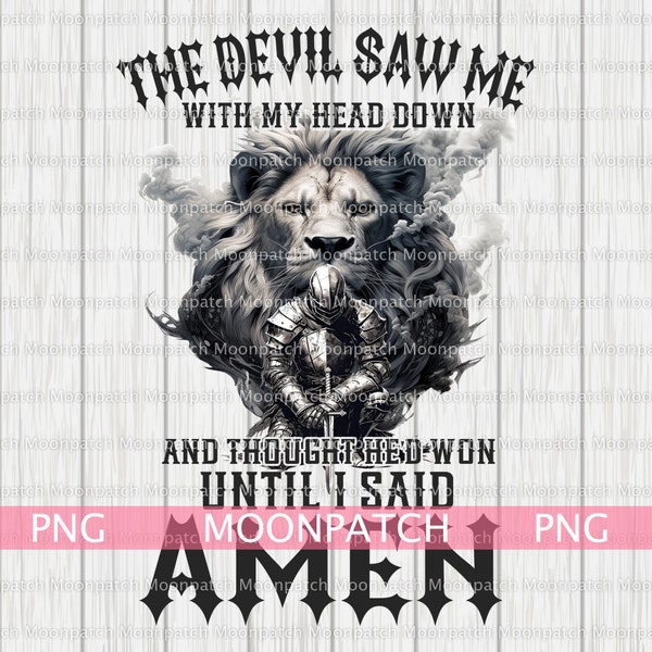 Kneeling Knight the Devil Saw Me With My Head Down - Etsy