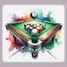 Billiards Png, Sublimation Design, Pool Png, 8 Ball Png, Instant ...