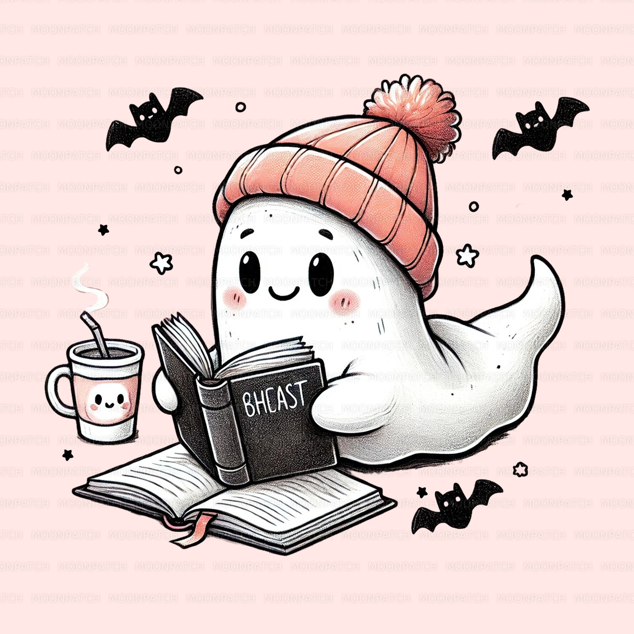 Cute Ghost Reading Book Png, Cute Ghost, Spooky Ghost PNG, Halloween ...