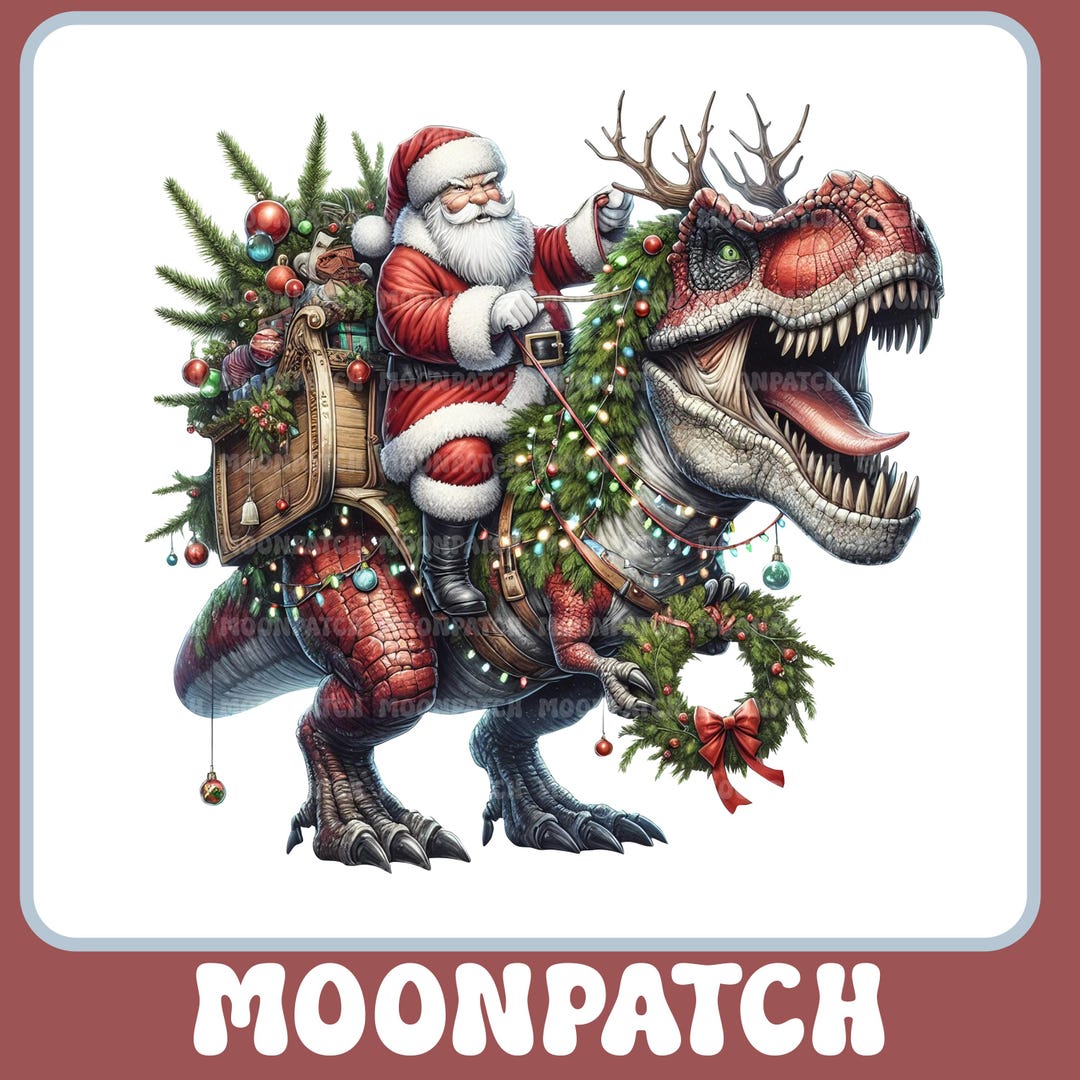 Christmas Santa Dinosaur Png, Dinosaur Png, Christmas Dinosaur Png ...