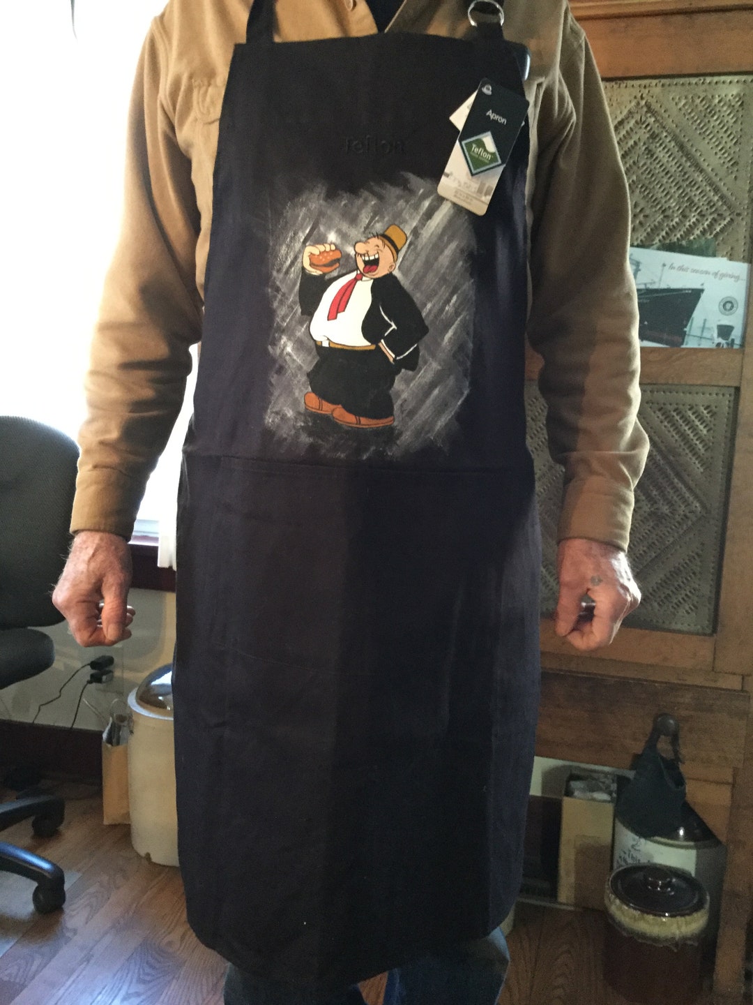 I'd Gladly Pay You Tuesday for a HAMBURGER Today Apron-teflon, Black ...