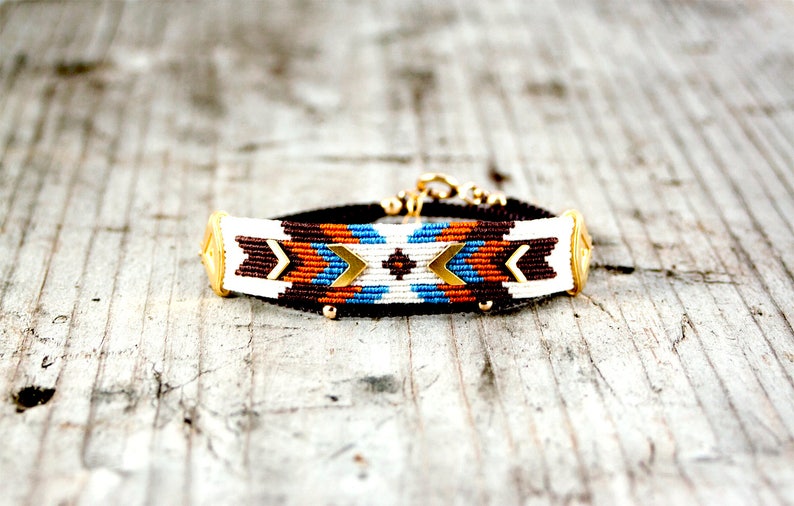 Urban Aztec Wrap Braceletarm candystackable braceletstrendy | Etsy