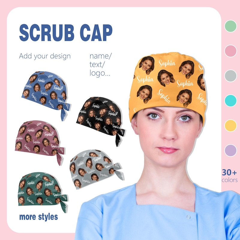 Custom Scrub Caps - Etsy