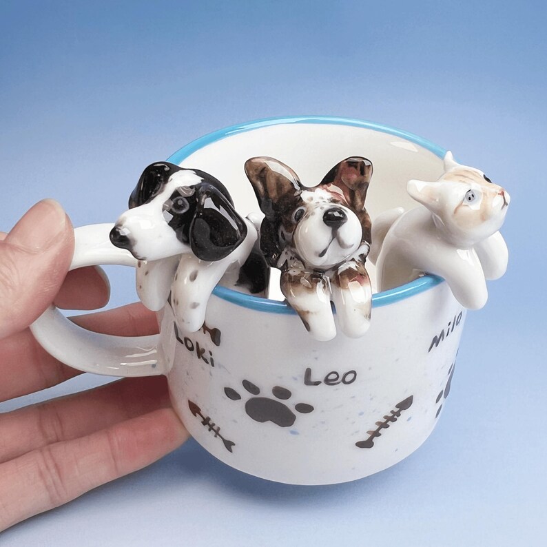 Custom Pet Mug/personalized 3D Dog Coffee Cup/ceramic Coffee Mug/hidden ...