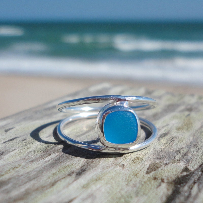 Sea Glass Ring - Etsy