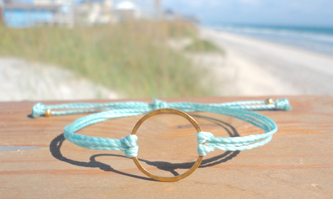 Circle Friendship Bracelet-adjustable Waterproof Wax Coated Bangle ...