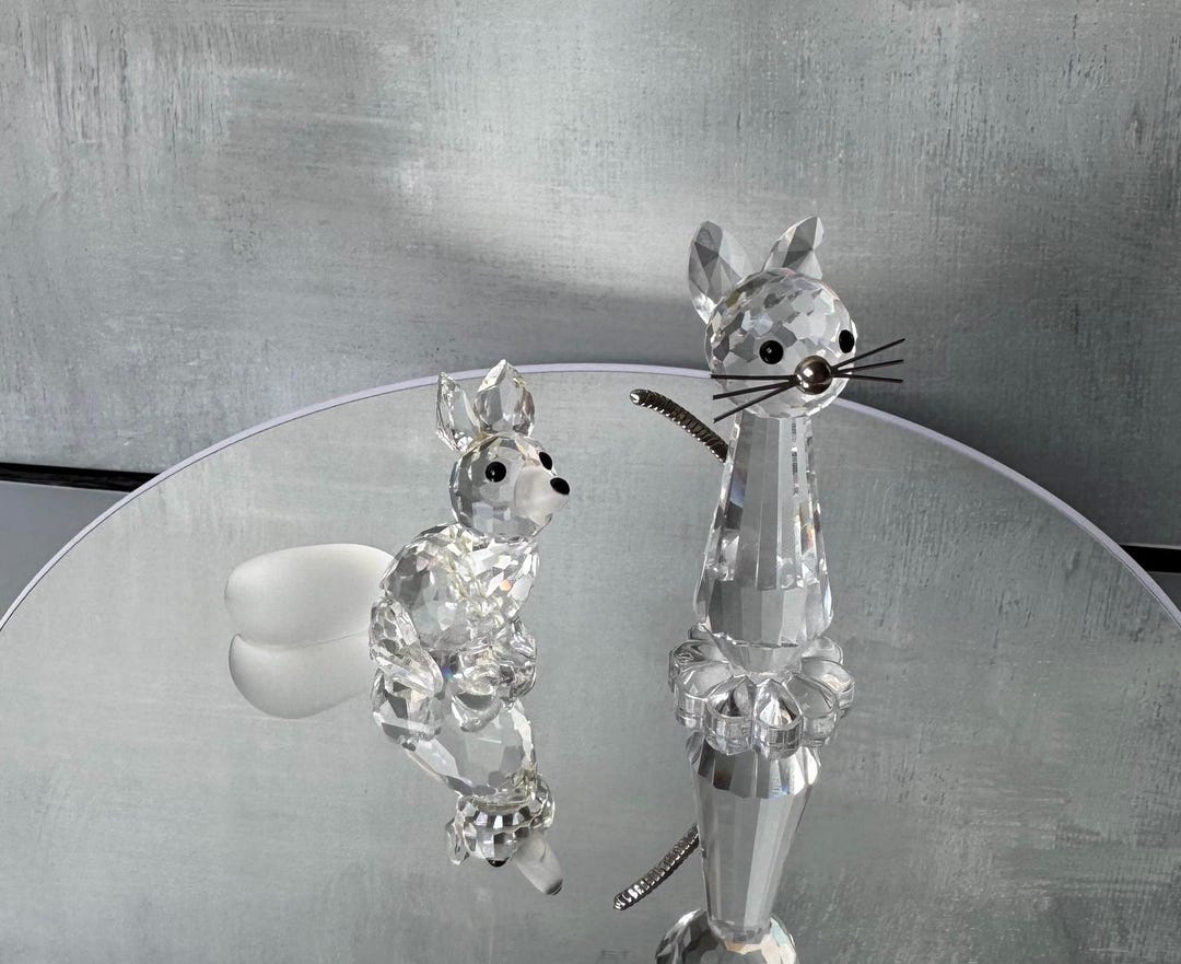 Swarovski Fox - Cat / Fuchs Und Katze - Etsy