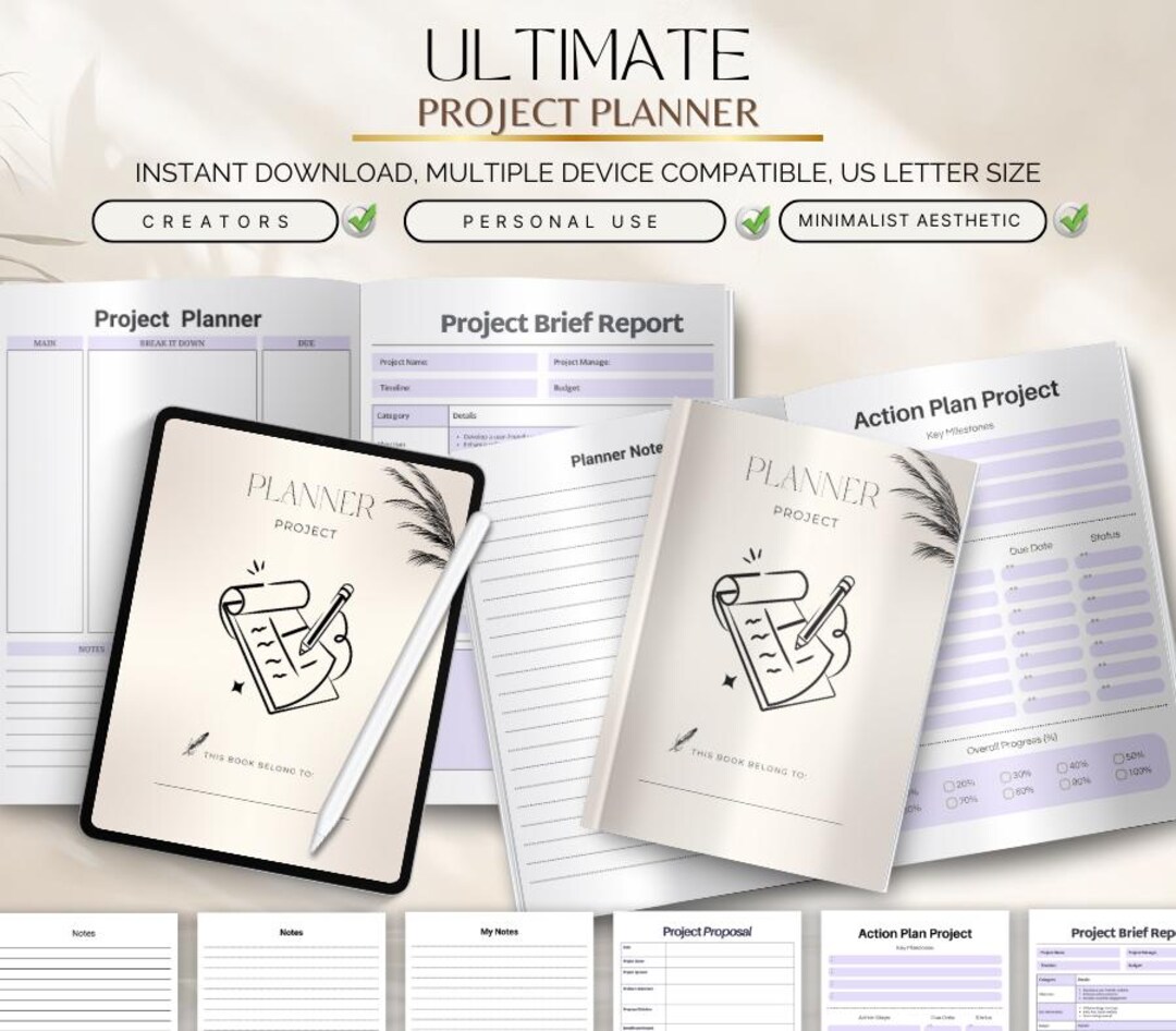 Project Planner Printable | Project Management Organizer, Tasks ...