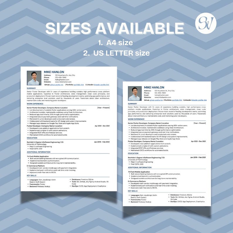 Editable ATS Resume Template | Professional CV Design | Canva Editable ...
