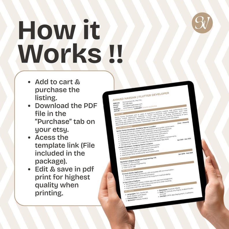 Editable ATS CV Resume Template | Professional Design | Canva Editable ...