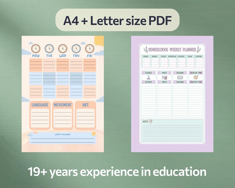 Daily Lesson Plan Template - 9 Printable Planners A4 and Letter PDF ...