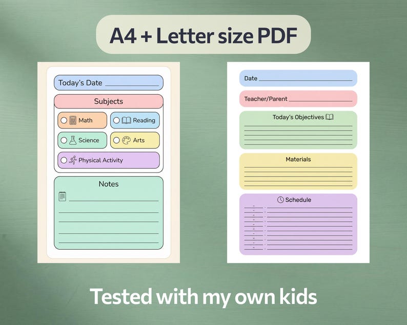 Daily Lesson Plan Template - 9 Printable Planners A4 and Letter PDF ...