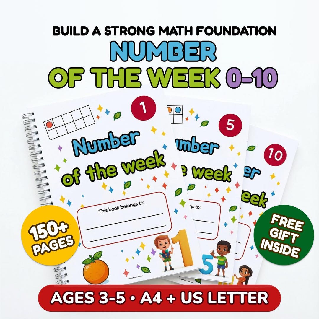 Number of the Week Preschool Curriculum Math Worksheets, Number Tracing ...