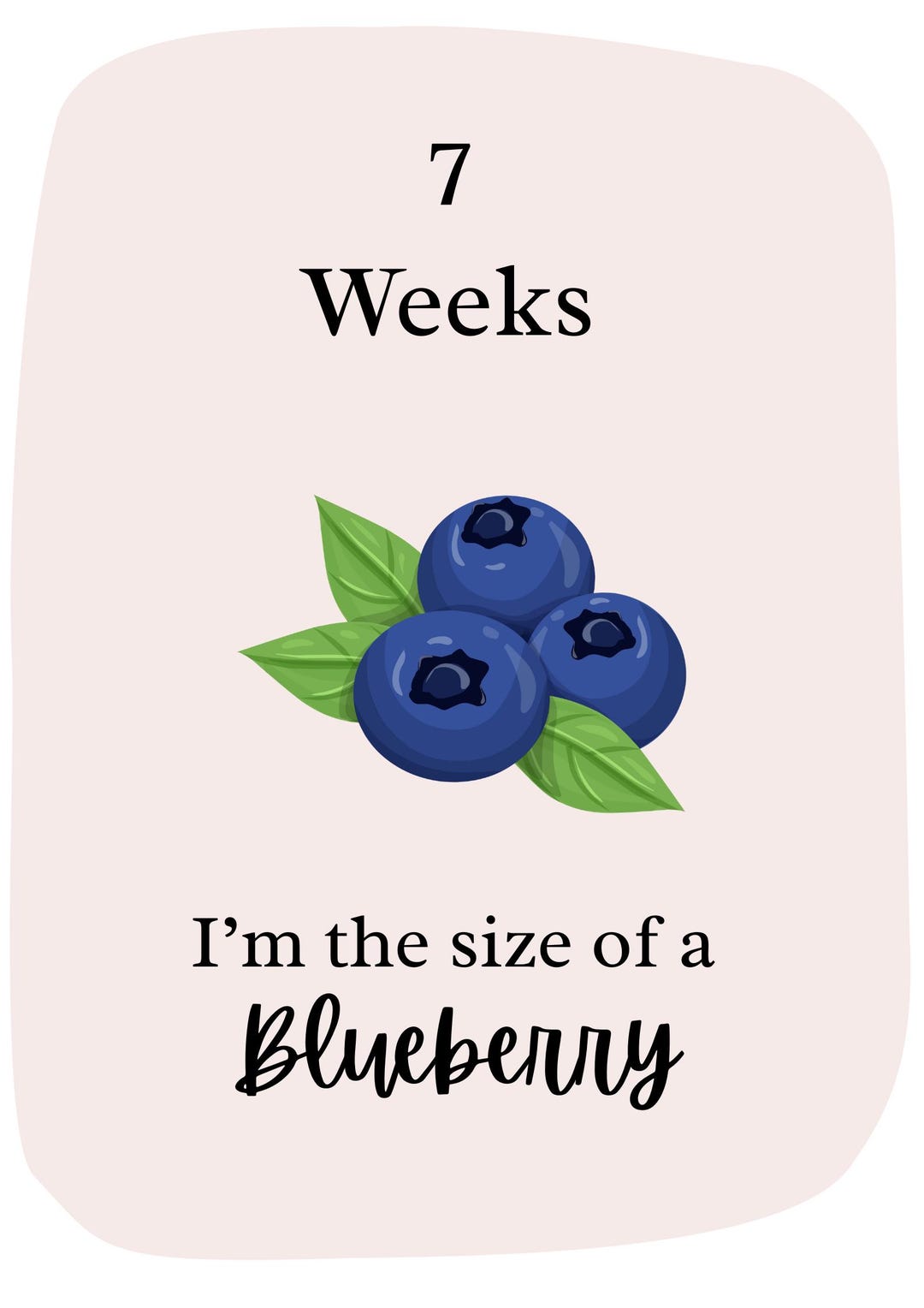 Pregnancy Milestone | Baby Fruit Sizes Week by Week Digital Cards ...