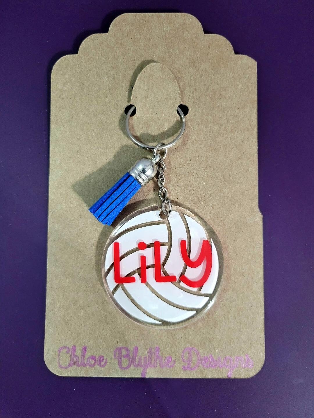 Personalized Volleyball Keychain- Custom Name Keychain/bag Tag - Etsy