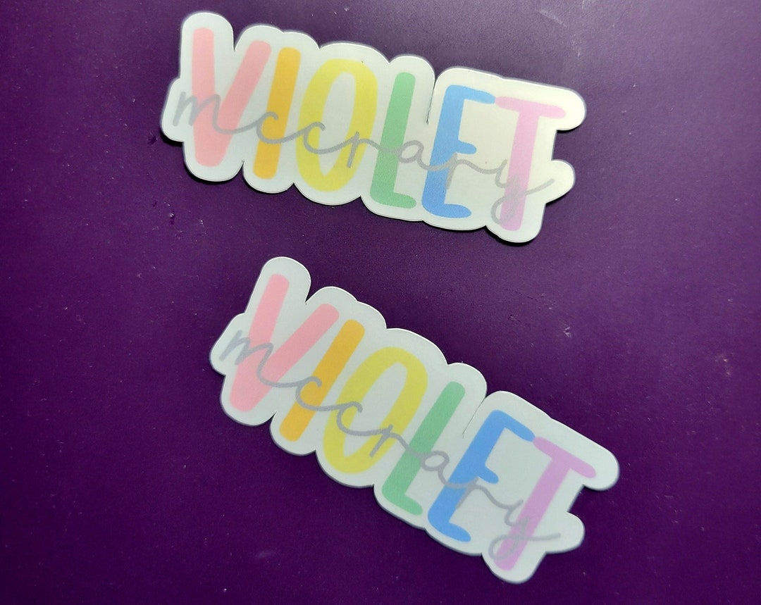 Custom Name Sticker Sheets Personalized Vinyl Stickers Full Sheet - Etsy