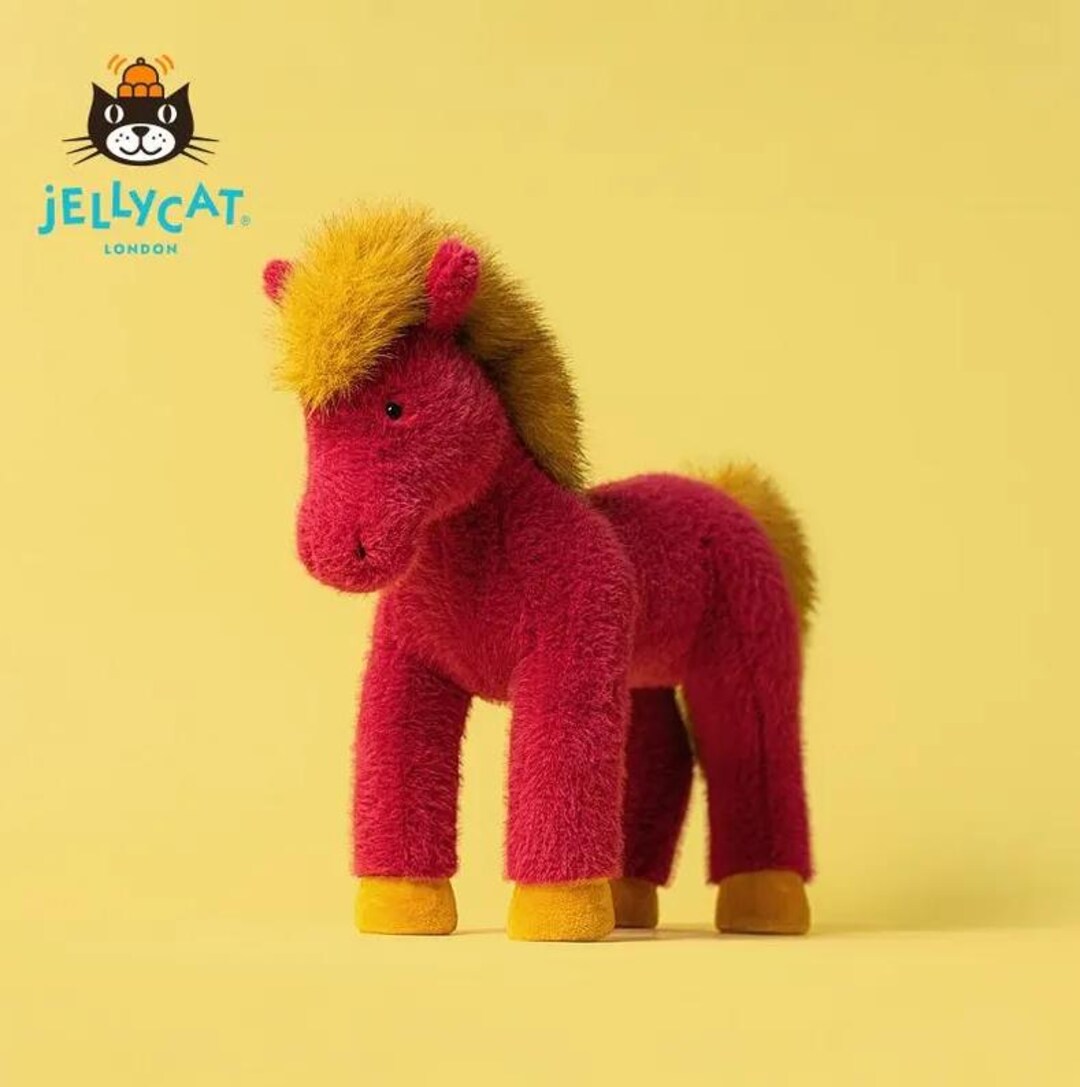 Jellycat Red Flame Horse Plush Toy Doll - New Red Horse Year Product - Etsy