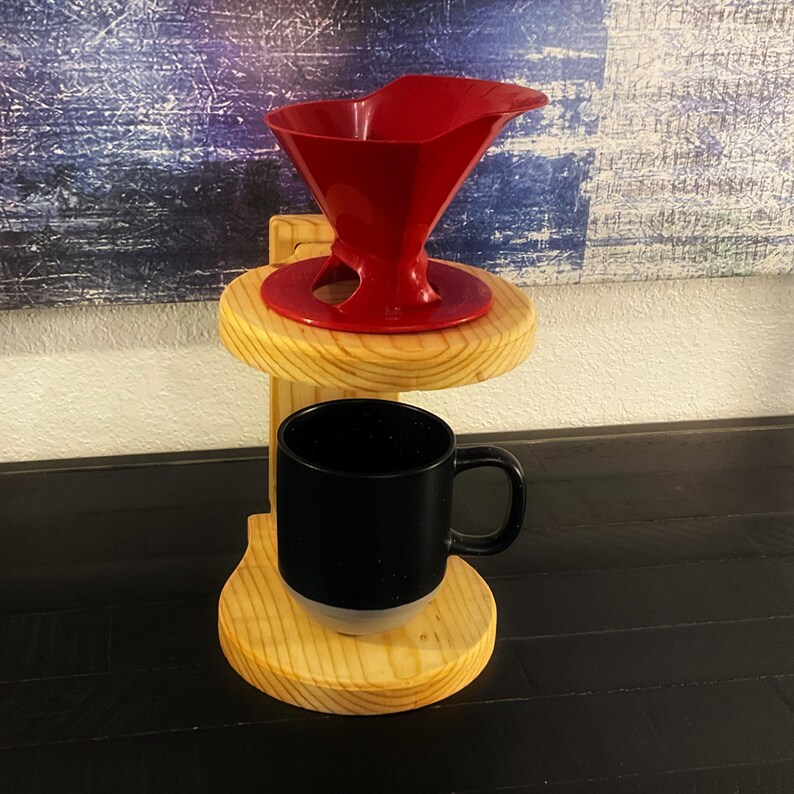 Custom Pour Over Coffee Station, Solid Wood, Food Safe Finish, Coffee ...