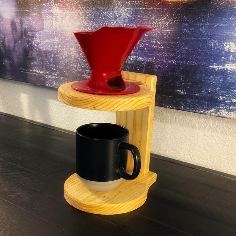 Custom Pour Over Coffee Station, Solid Wood, Food Safe Finish, Coffee ...