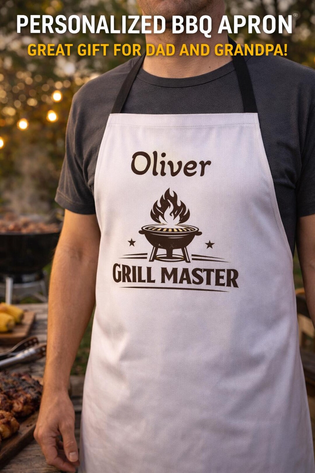 Personalized Grill Master Apron Custom BBQ Apron Gift for Him, Dad ...