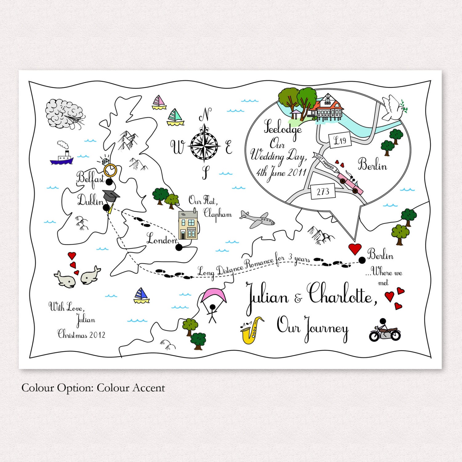 Cute Wedding Map