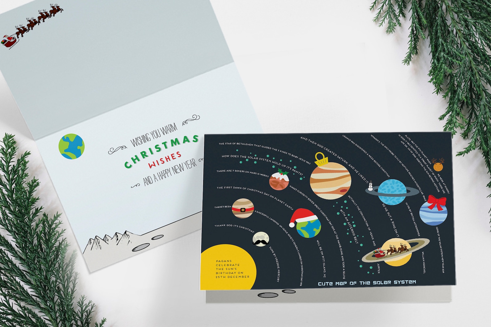 Solar System Facts and Funny Space Christmas Card Space the Planets ...