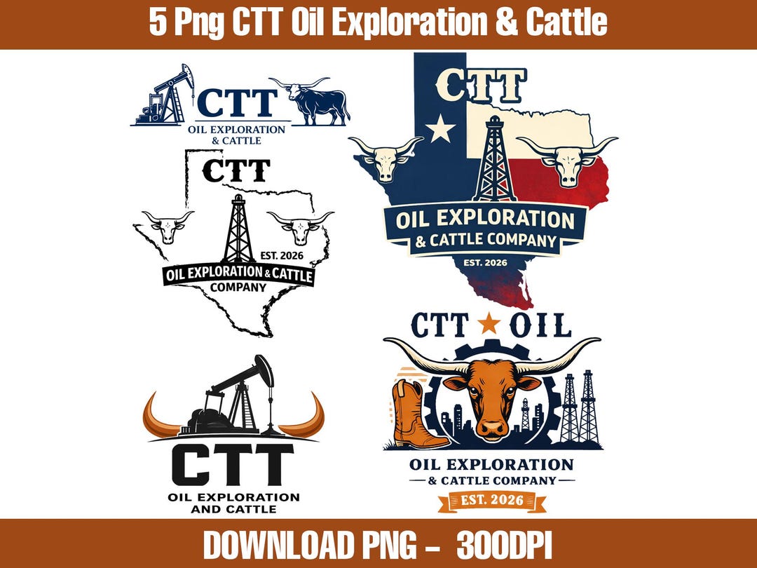 Ctt Oil Cattle Bundle PNG, Oilfield Cowboy Boots, CTT Oil Exploration ...