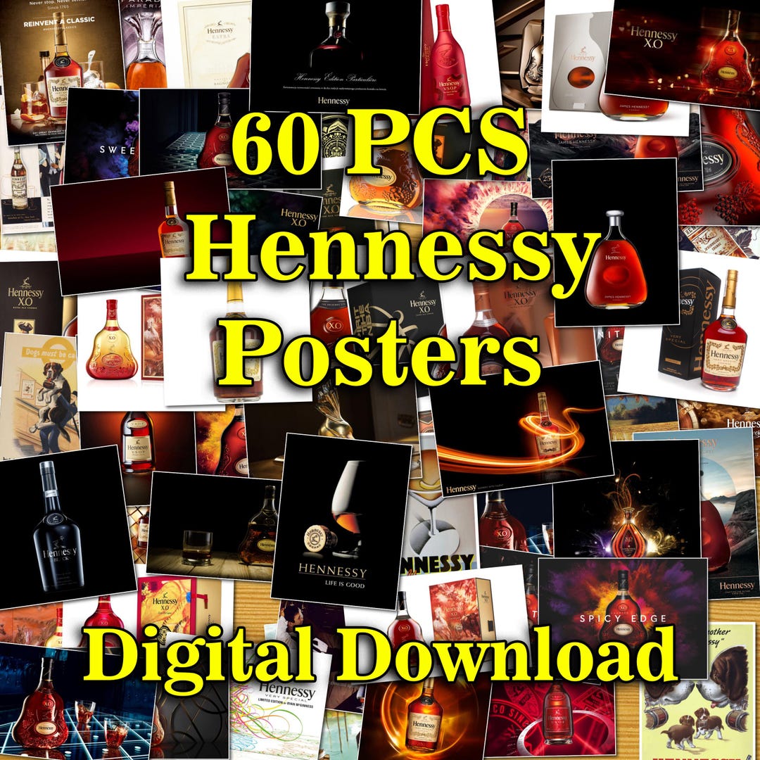 Hennessy Kitchen Art, Custom Hennessy, Hennessy Bar Print, Hennessy ...
