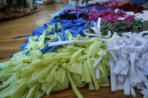 Items similar to Large t-Shirt shag rug on Etsy