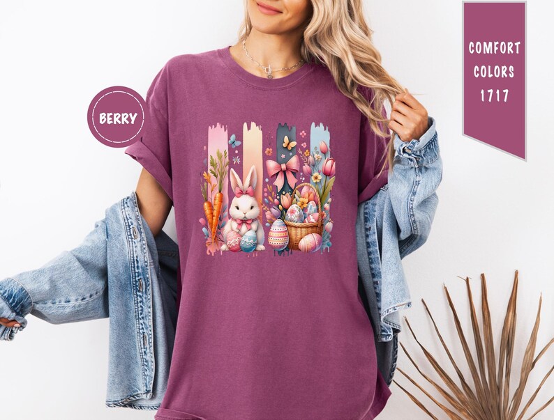 Comfort Colors Pastel Easter Bunny T Shirt, Easter Family Tee, Bunny ...