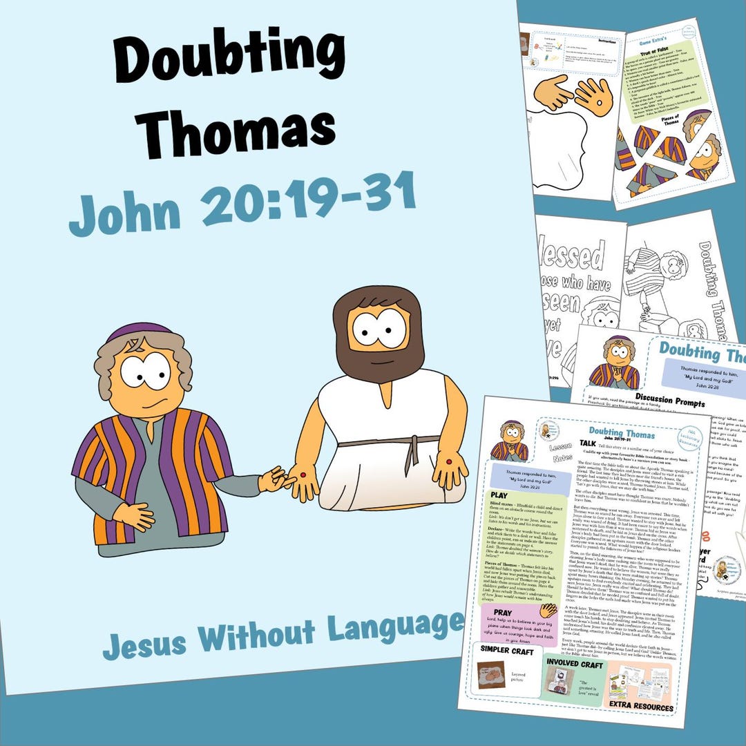 Doubting Thomas Kids Ministry Bundle Including Bible Based Games ...