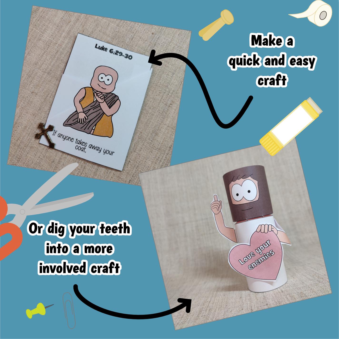 Love Your Enemies Activity Pack: Luke 6. Bible Based Games, Activities ...