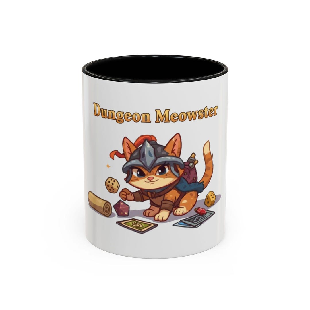 Dungeon Meowster Cat RPG Mug | Accent Coffee Mug 11oz/15oz - Etsy
