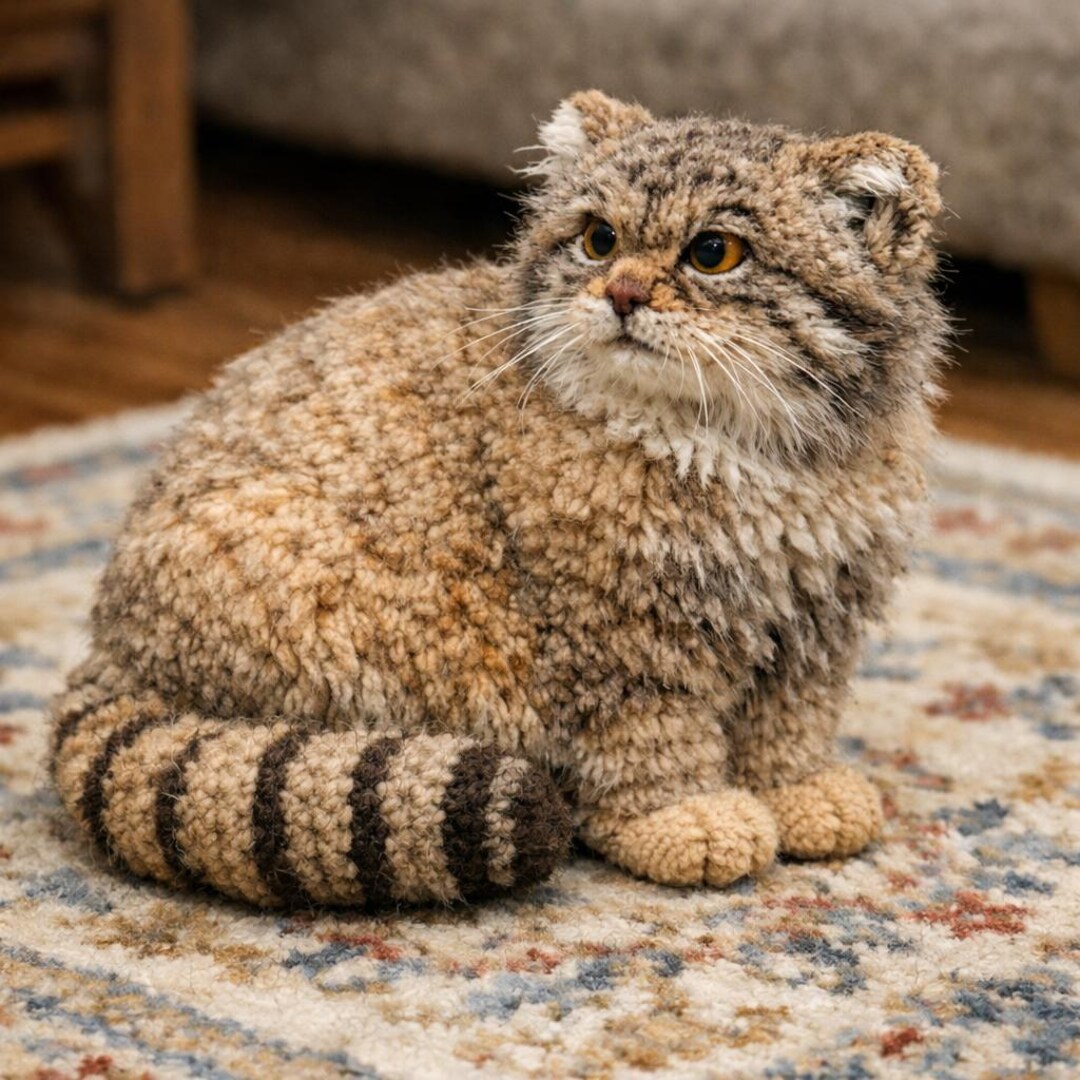 Realistic Pallas Cat Crochet Pattern PDF, Manul Cat Amigurumi, Wild ...