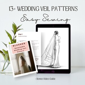 Sewing Pattern Bundle of Bridal Accessories, Wedding Veils, Bridal Capes, + Draped Veil| Guide ...