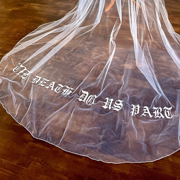 Till Death Do Us Part Veil - Etsy