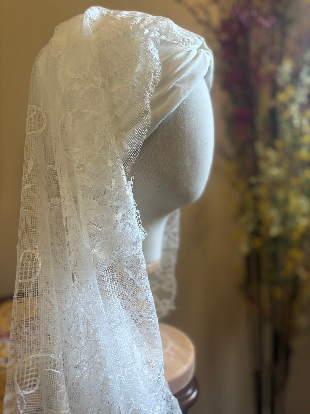 Ivory Bridal Turban With Non-slip Lining for Muslim Bride, Traditional ...