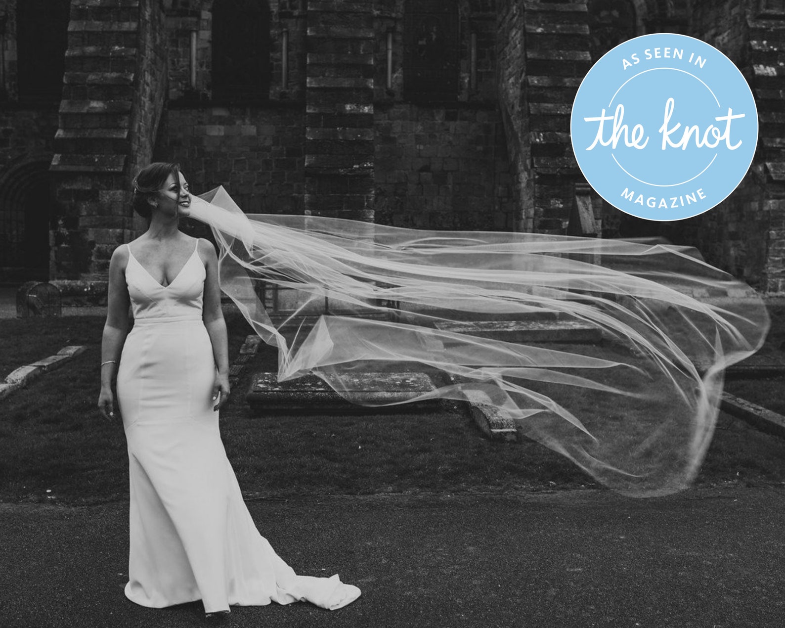 Long Cathedral Wedding Veil With Comb, Modern Romantic Vale, Raw Edge ...