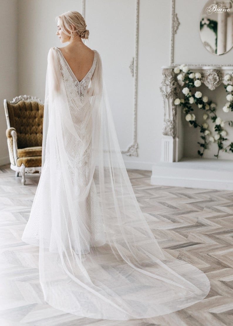 Pattern for Grecian Draped Wedding Cape Veil DIY Wedding Cape - Etsy