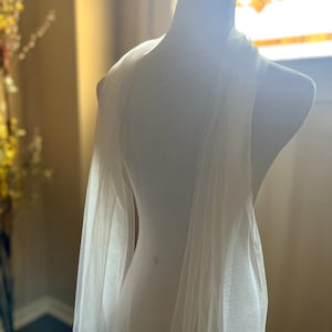 Chic Tulle Bridal Scarf for Wedding, Floor Length Narrow Neck Tie ...