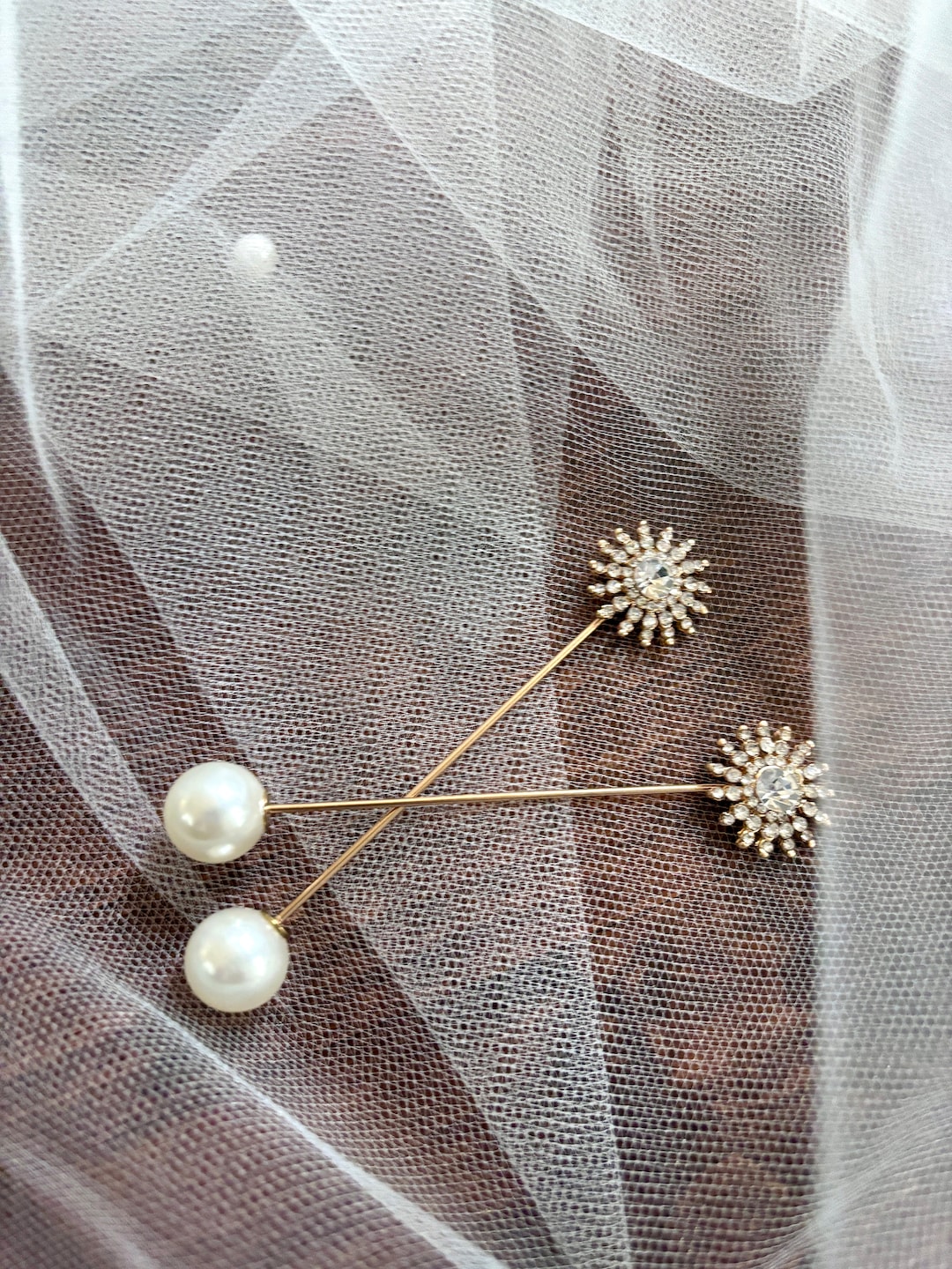 2 Gold Star Bridal Pins for Wedding Veil, Celestial Bustle Pins, Viking ...