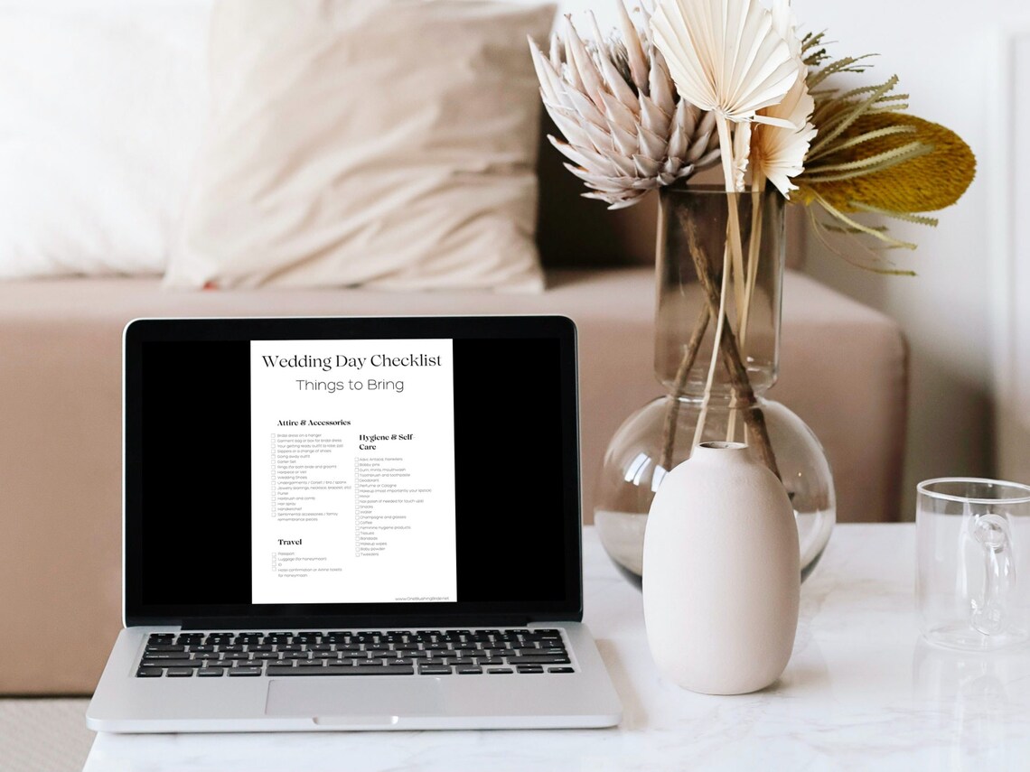 Ultimate Wedding Day Packing Checklist For Brides Printable Etsy