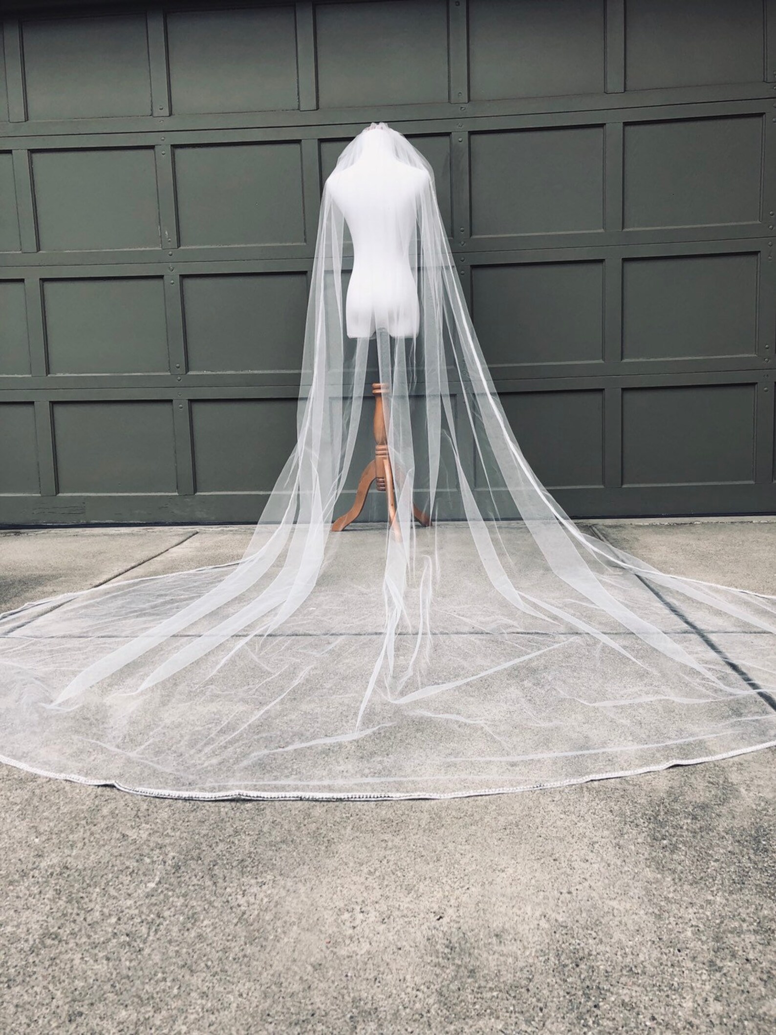 Crystal Cathedral Beaded Wedding Veil With Rhinestones Crystal Trimmed ...