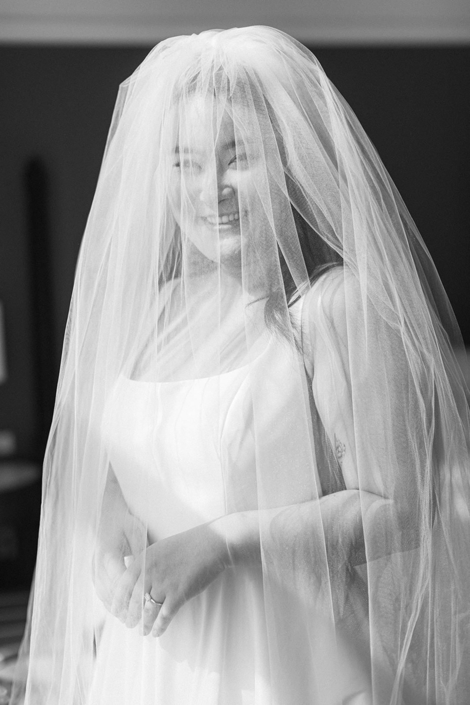 Elegant Extra Full Veil Cathedral Length Veil With Blusher Cut Veil for ...