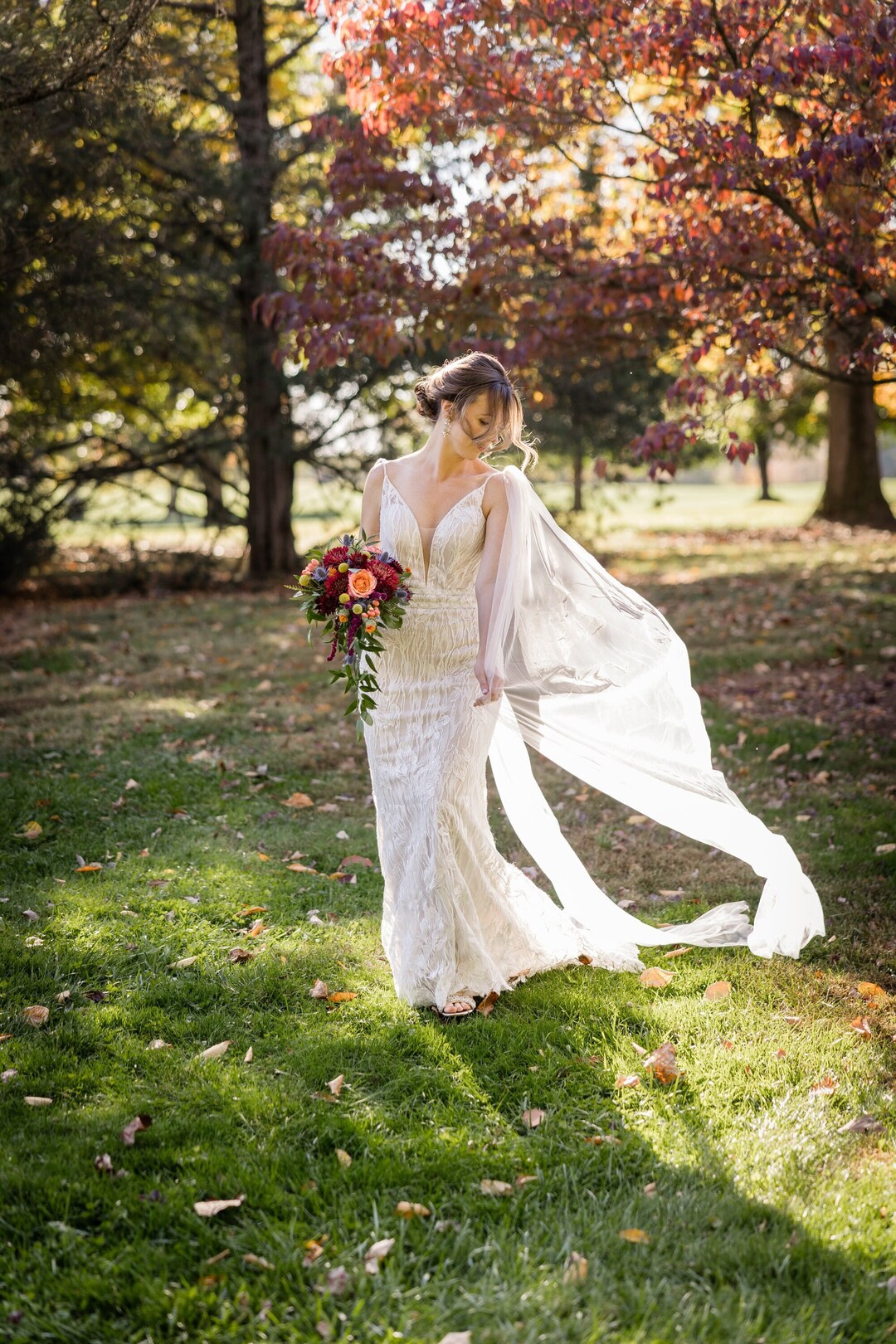 Detach Sleeve Bridal Wing Set Wedding Cape for Thin Straps, Cathedral ...