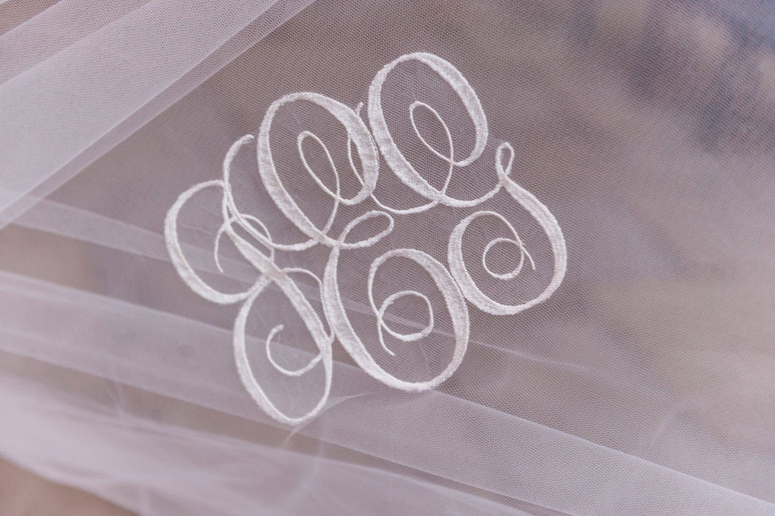 Monogram Chapel Veil 90 Long Wedding Veil With Lace Letter - Etsy